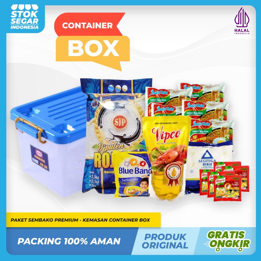 Jual Paket Sembako Premium - Kemasan Kontainer Box | Shopee Indonesia