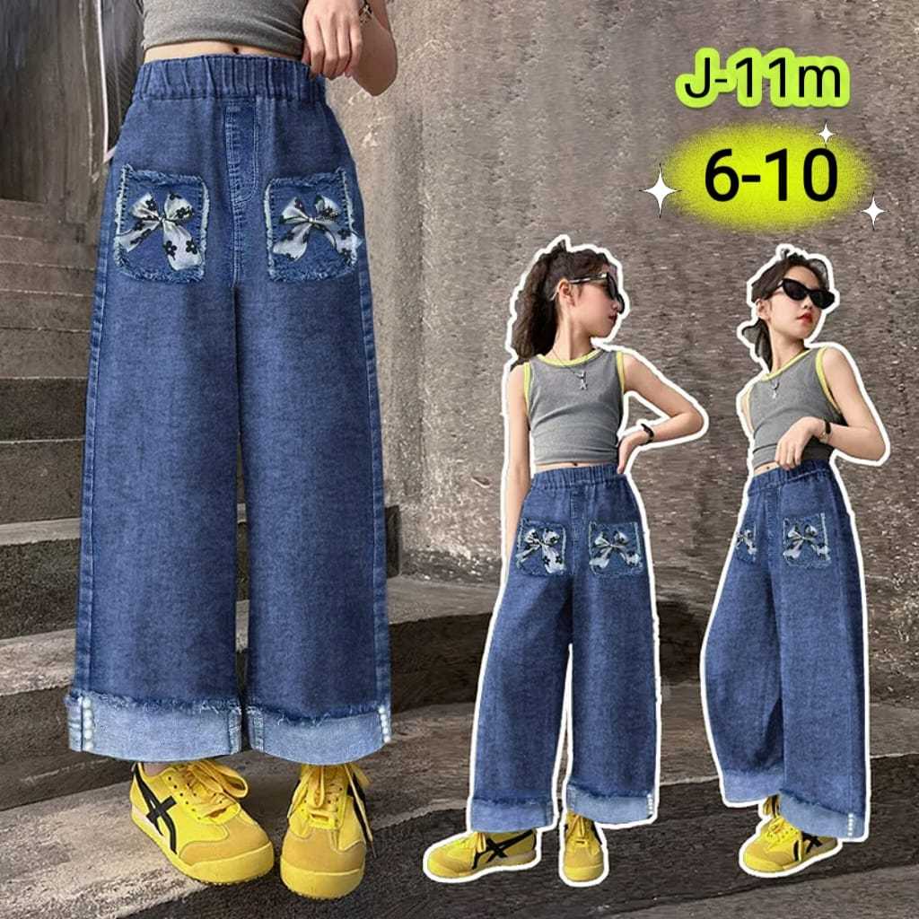 Jual Celana Jeans Kulot Import Anak Perempuan Model Terbaru Umur 2-11 ...