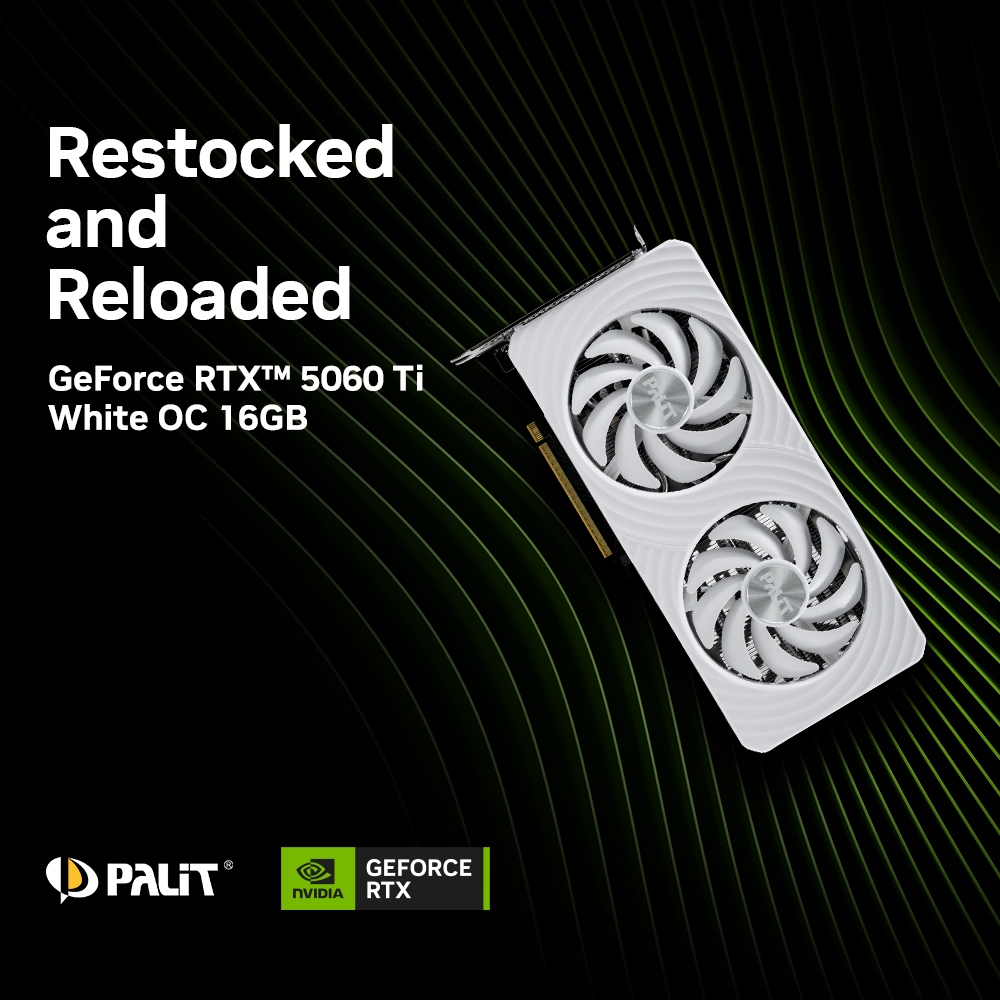 Jual VGA Card Nvidia Geforce | Palit RTX 5060Ti RTX 5060 Ti White OC ...