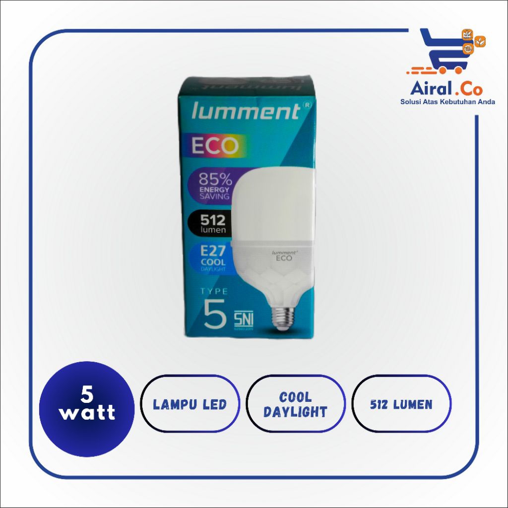 Jual LAMPU LED LUMMENT ECO 5 10 15 20 30 WATT CAHAYA PUTIH MURAH DAN ...