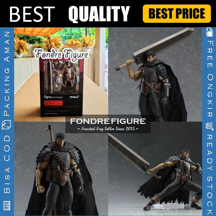 Jual FIGMA GUTS 359 BERSERK MANGA BLACK SWORDSMAN VER REPAINT EDITION ...