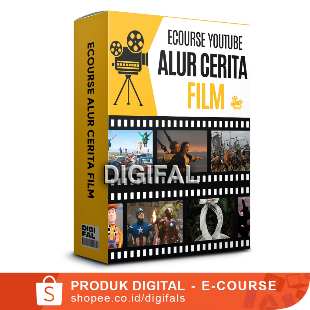 Jual Ecourse Buat Video Konten Youtube Alur Cerita Film + Tools editing ...