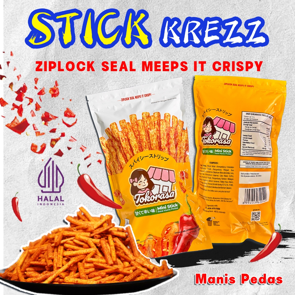Jual pack besar Cemilan snack makanan stick krezz jajanan snack manis ...