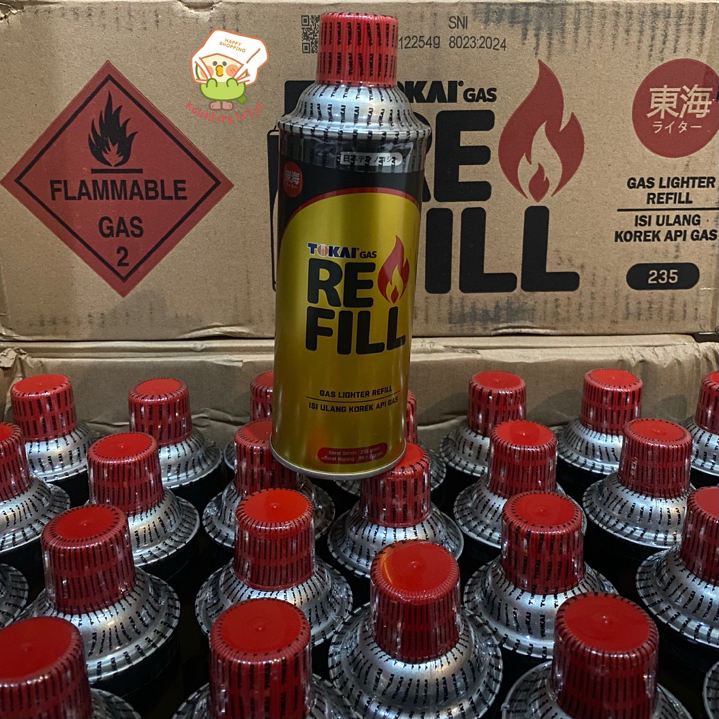 Jual KHUSUS PULAU JAWA - REFILL GAS KOREK ISI ULANG TOKAI UK 235GR FREE ...