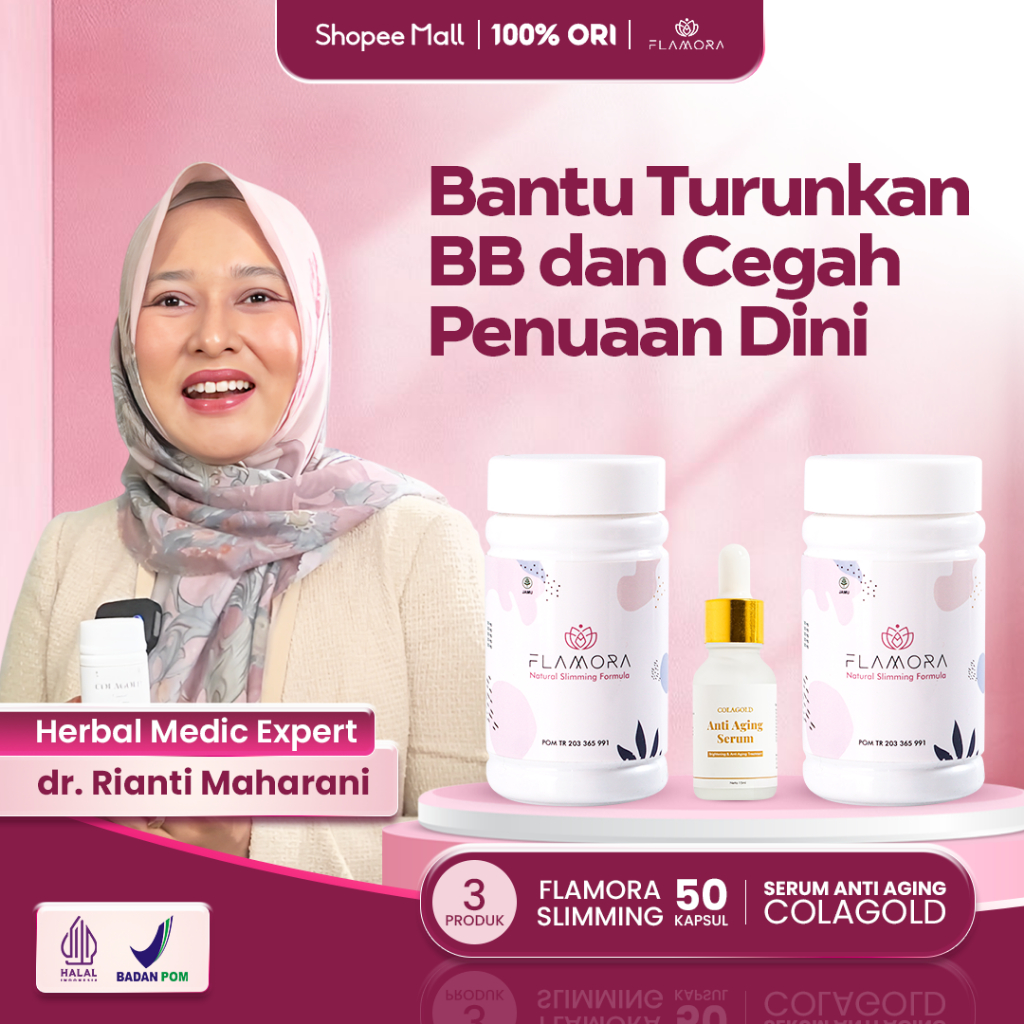 Jual Flamora Kapsul Pelangsing & Anti Aging Serum | Bantu Turunkan ...