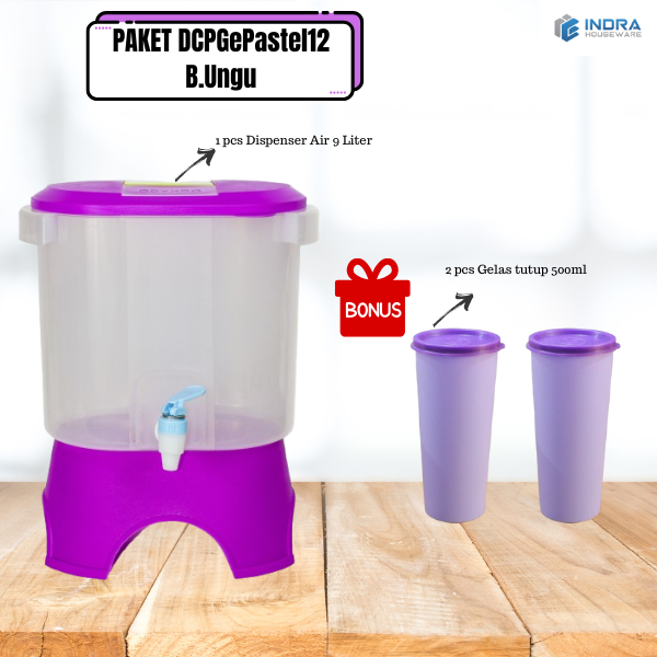 Jual INDRA Paket Dispenser Air MInum Plastik volume 9 Liter ...