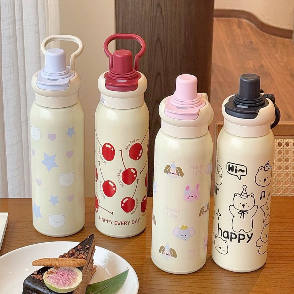 Jual Termos Tumbler Stainless SUS 304 Kapasitas 620ml Motif Kucing Lucu ...