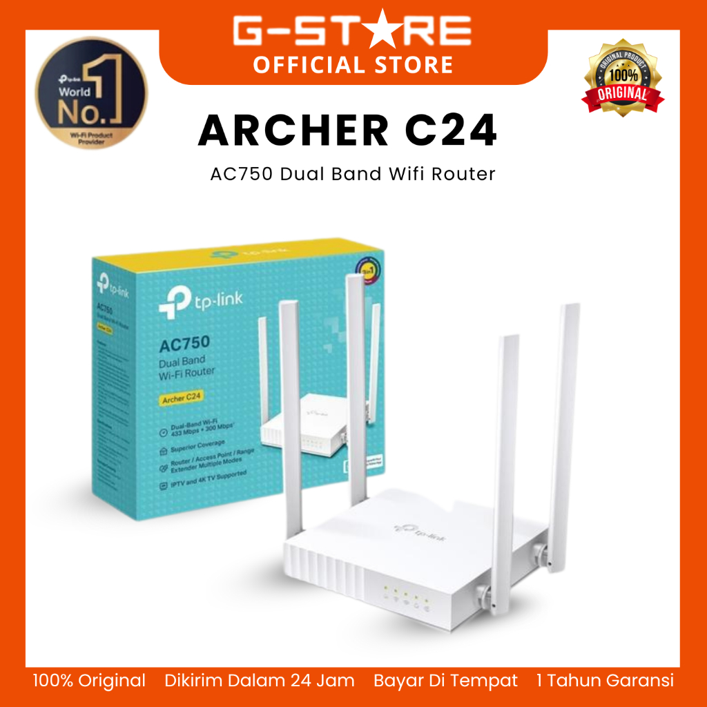 Jual TP-Link Archer C24 C54 C64 C80 AC750 WiFi 5 Router Dual Band ...