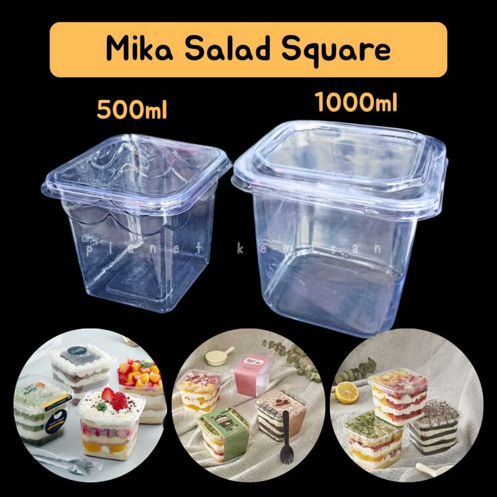 Jual mika ms500 Mika ms1000 / mika puding persegi / mika dessert / mika ...