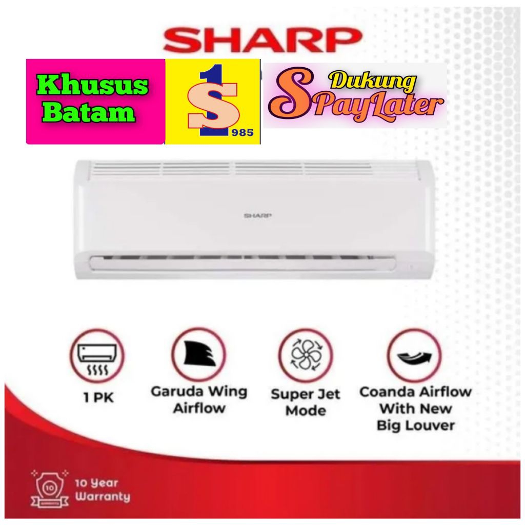 Jual AC SP SHARP AH-A9BEY2 AC 1pk Super Jet-Garuda Wing Airflow R-32 ...