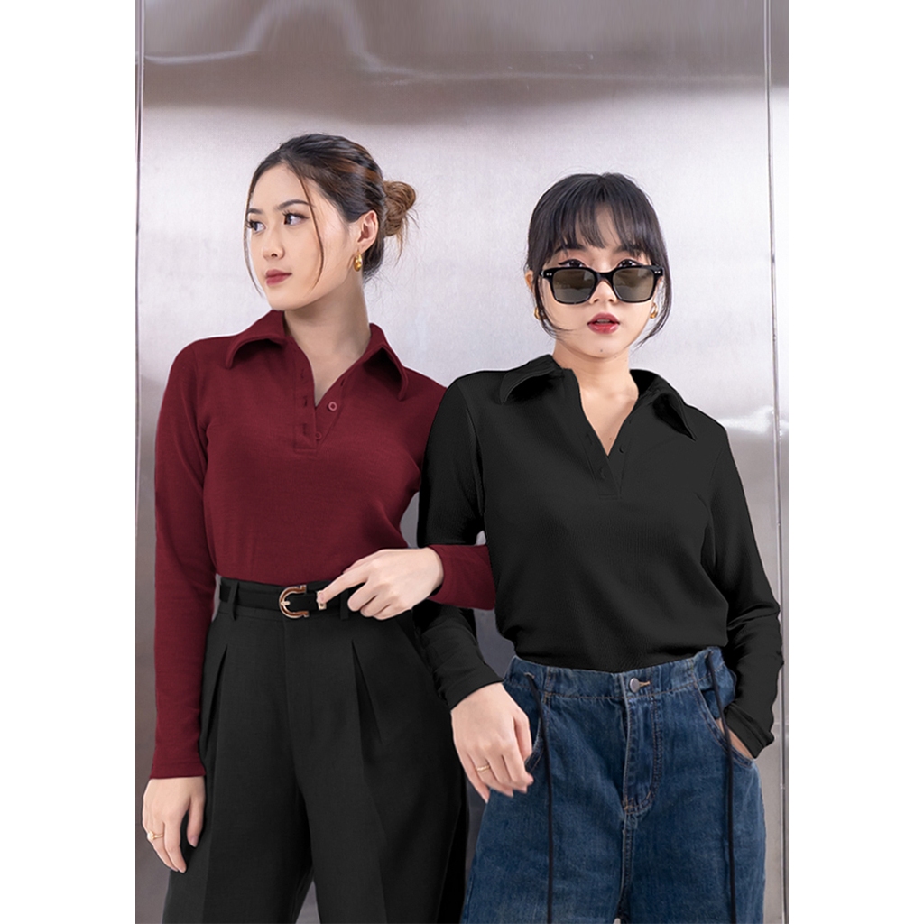 Jual Nomitee's Warren Top Atasan Wanita Lengan Panjang | Shopee Indonesia