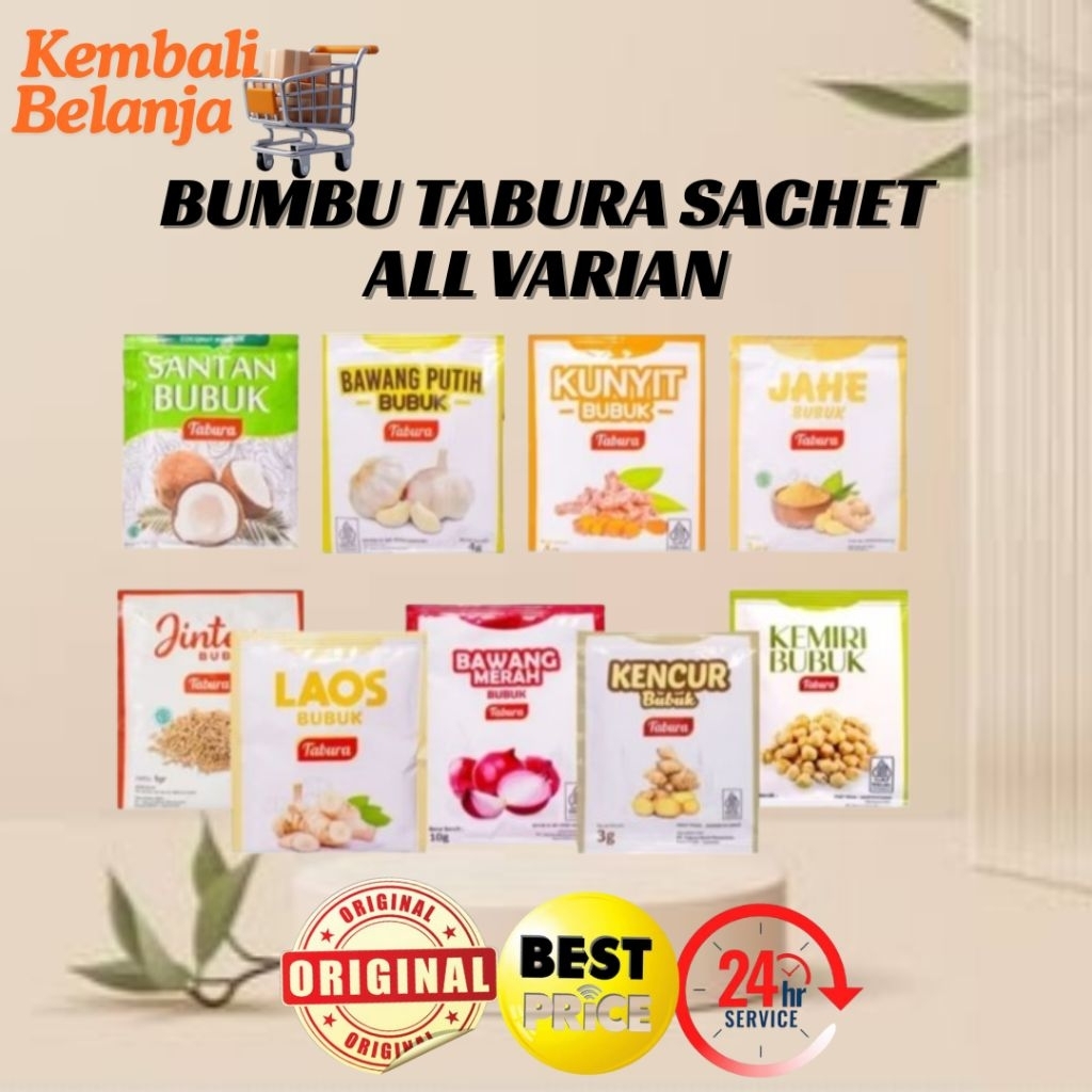 Jual Bumbu Tabura All Varian Sachet/ Bumbu Tabura Praktis/ Bawang Bubuk ...