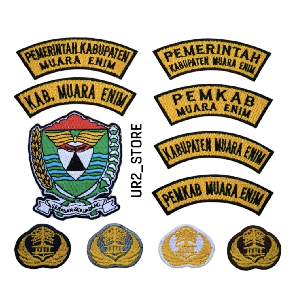 Jual BORDIR BADGE EMBLEM ATRIBUT ASN PNS LOGO KABUPATEN MUARA ENIM ...