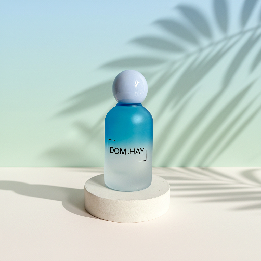 Jual 50ml LSM OMBRE Frosted Biru Frosted Botol Parfum Semi Press Kaca ...