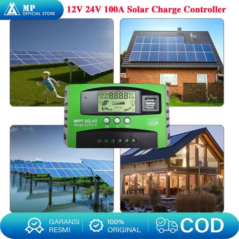 Jual MPPT Pengontrol CAS Surya 12V 24V 100A Solar Charge Controller ...