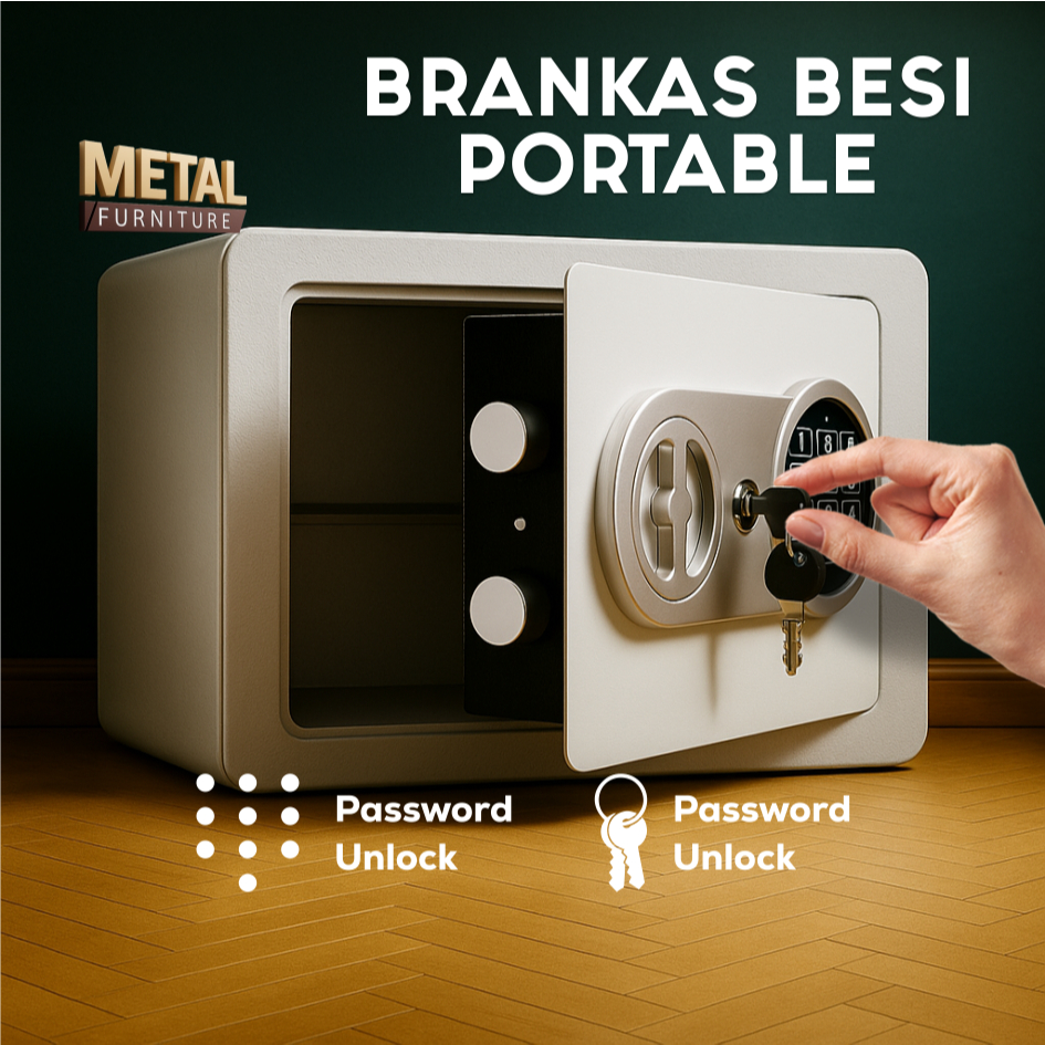 Jual Brankas Besi Mini Portable - Anti Maling Aman untuk Emas Uang ...