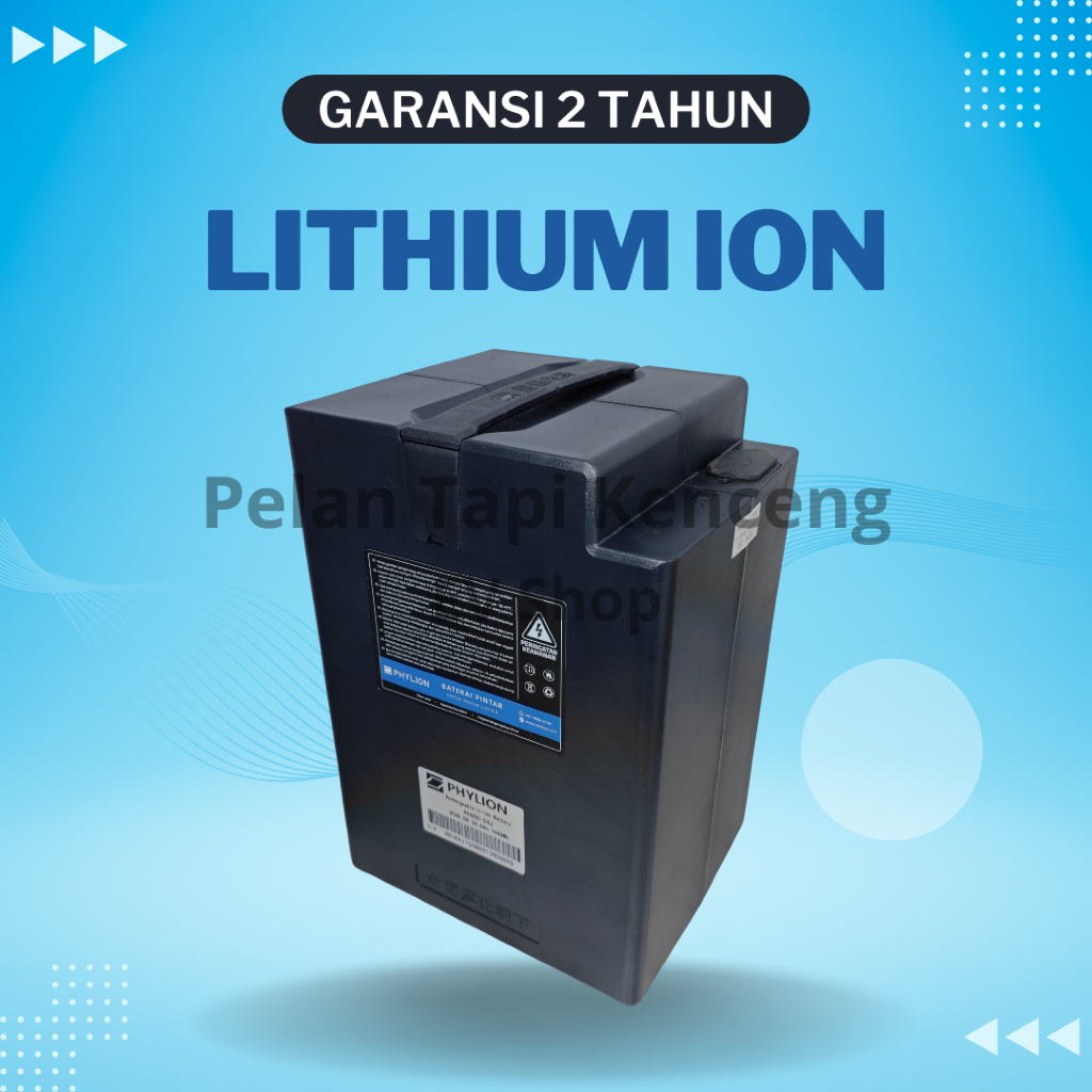 Jual Baterai Lithium 60V 24Ah Phylion – Smart BMS | Pengganti SLA/Aki ...