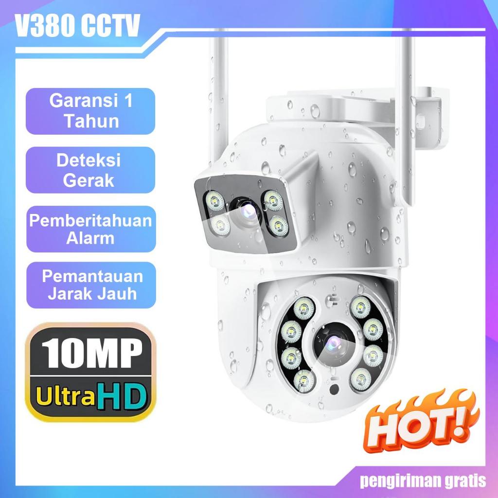 Jual V380 CCTV Kamera Outdoor Dual Lensa HD 10MP Wi-Fi IP66 Tahan Air ...