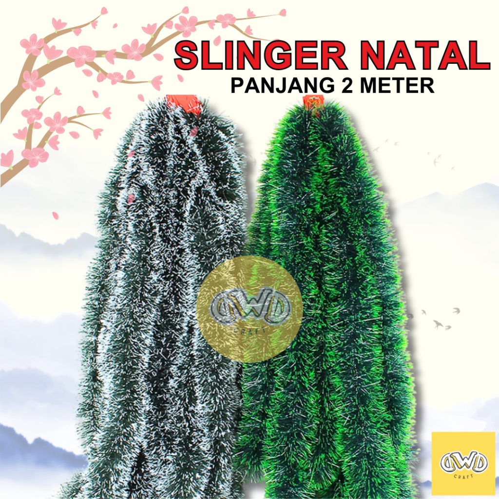 Jual Slinger Natal Hijau Salju Tebal Type A / Hiasan Pohon Natal ...