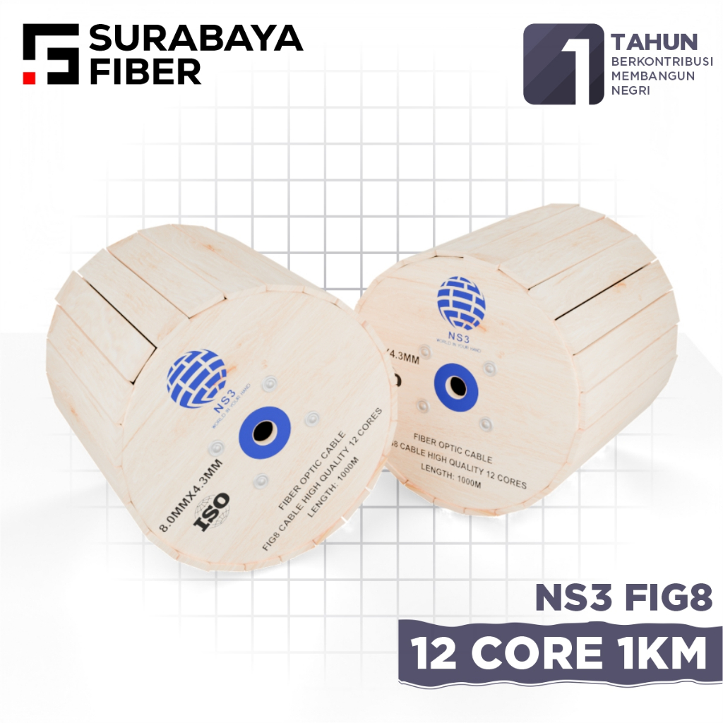Jual NS3 Fig8 12 Core 1KM 2KM Spek ISP - Backbone Fiber optik 12C ...