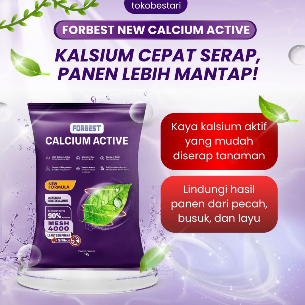 Jual [𝐅𝐎𝐑𝐌𝐔𝐋𝐀 𝐁𝐀𝐑𝐔] Forbest New Calcium Active - Pupuk Super Lengkap Plus Zink Boron Magnesium ...