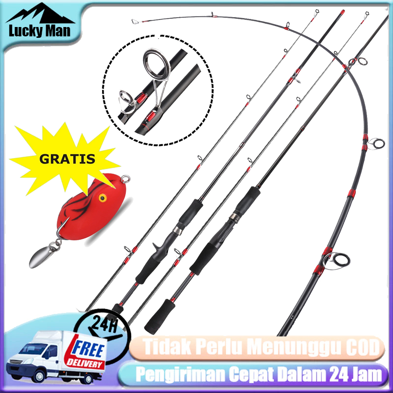 Jual Joran Pancing 2 Bagian 1,8m / 2,1m Bahan Komposit Serat Karbon ...
