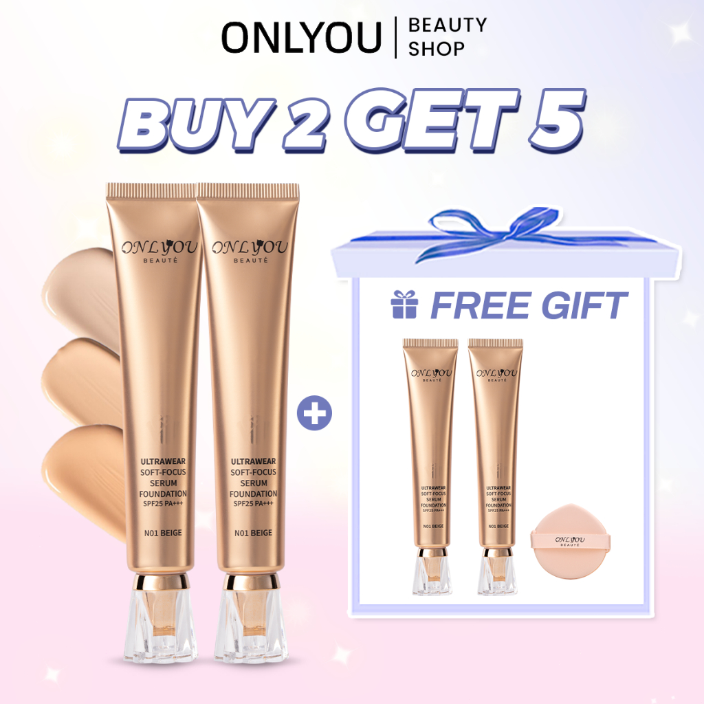 Jual 【BPOM】ONLYOU Serum Foundation 24H Long-lasting Glowing Foundation ...