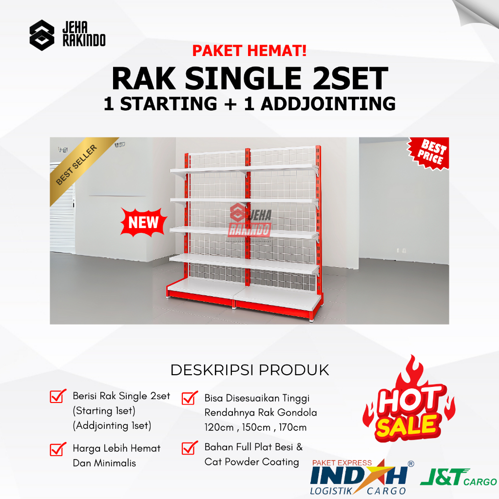 Jual Rak Single 2SET Starting 1set + Adjoining 1set Display Rak ...