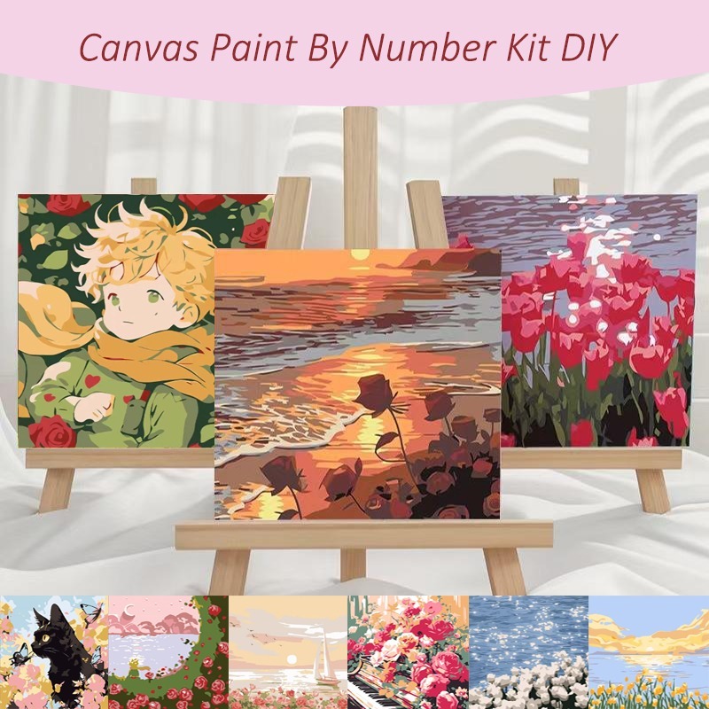 Jual Paint By Number Kanvas 20 X 20cm DIY Digital Painting Kit Dengan ...
