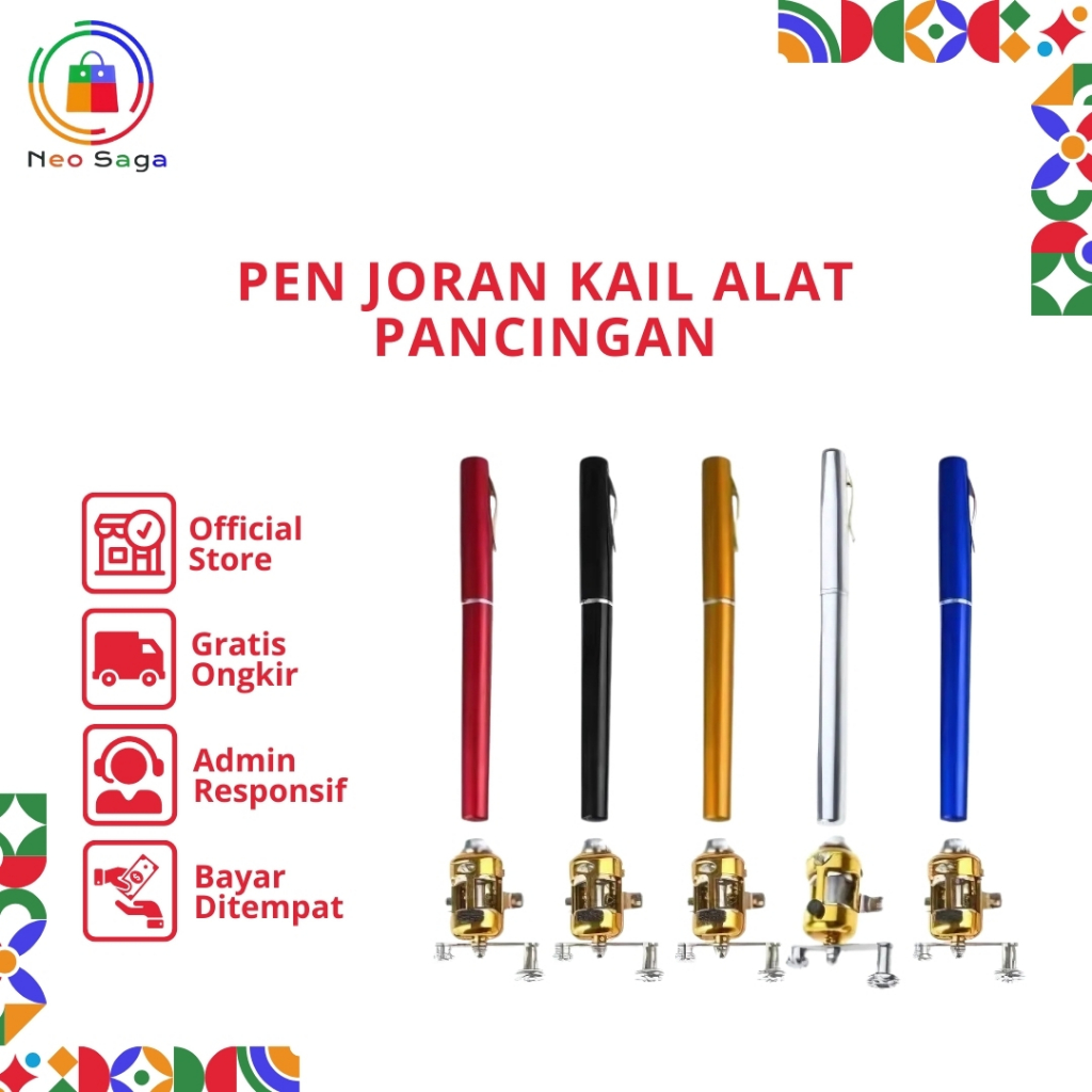 Jual Joran Kail Alat Pancingan Pulpen Mini Fishing Rod Pen Joran ...
