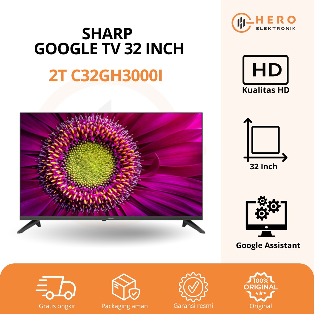 Jual Sharp 2T C32GH3000i LED Digital TV 32 Inch / 2K Google | Shopee ...