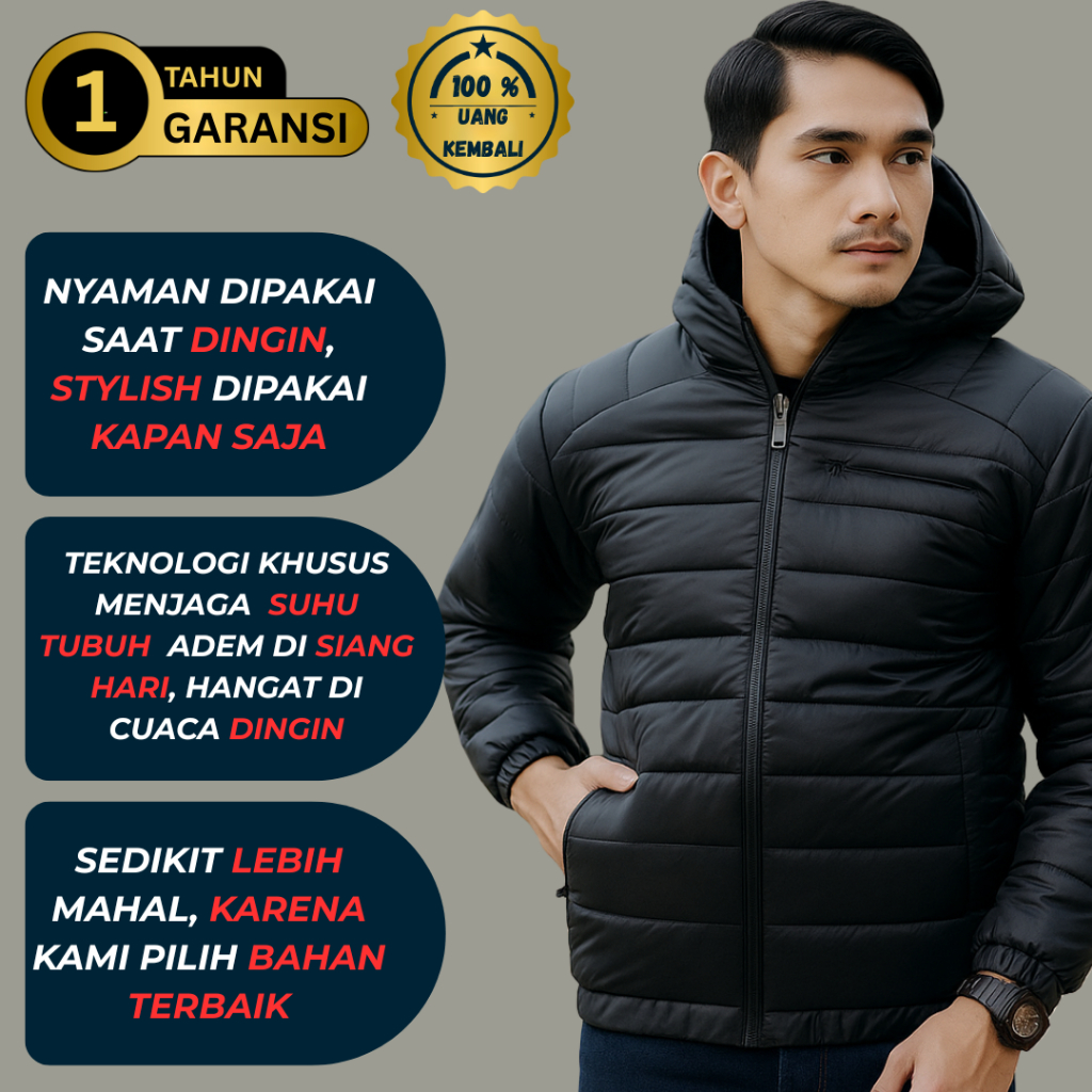Jual Jacket Puffer Jacket Gelembung Jacket Gunung Pria Wanita ...