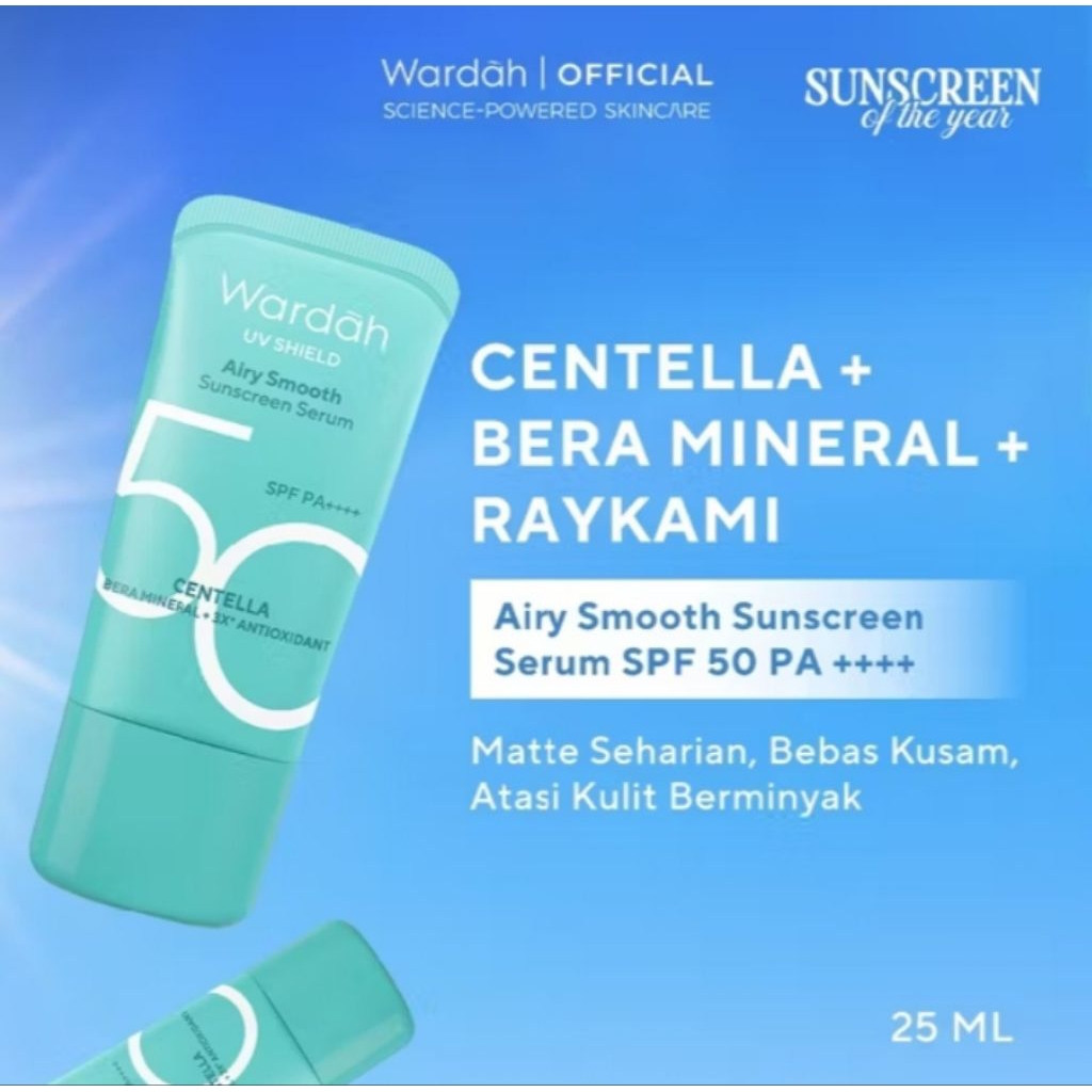 Jual NEW PACKING Wardah UV Shield SPF 50 PA+++ Airy Smooth Sunscreen ...