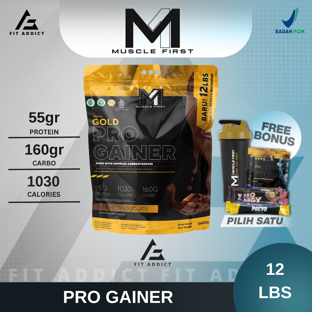 Jual M1 Muscle First Gold Pro Gainer 12 Lbs Lb 12Lbs 12Lb Musclefirst ...