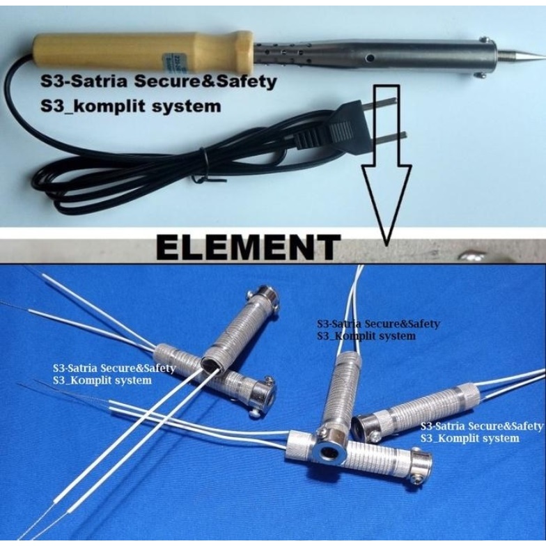 Jual ELEMENT SOLDER 100W 100 WATT SOLDER KAYU Elemen 100W 100watt ...