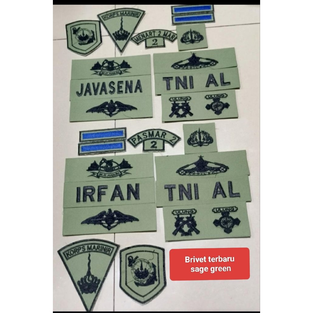 Jual BREVET PDL TNI AL & MARINIR + NAMA BORDIR | Shopee Indonesia