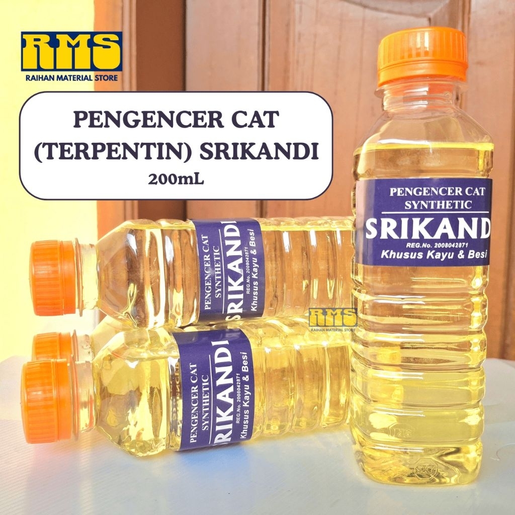 Jual Pengencer Cat (Terpentin) Srikandi Botol 200mL | Shopee Indonesia