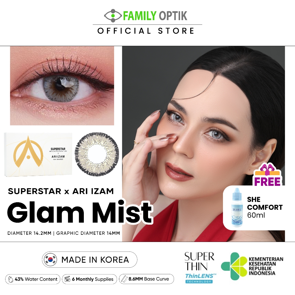 Jual [PILIH LOKAL] FREE SHE 60ML Superstar X Ari Izam Glam Mist ...
