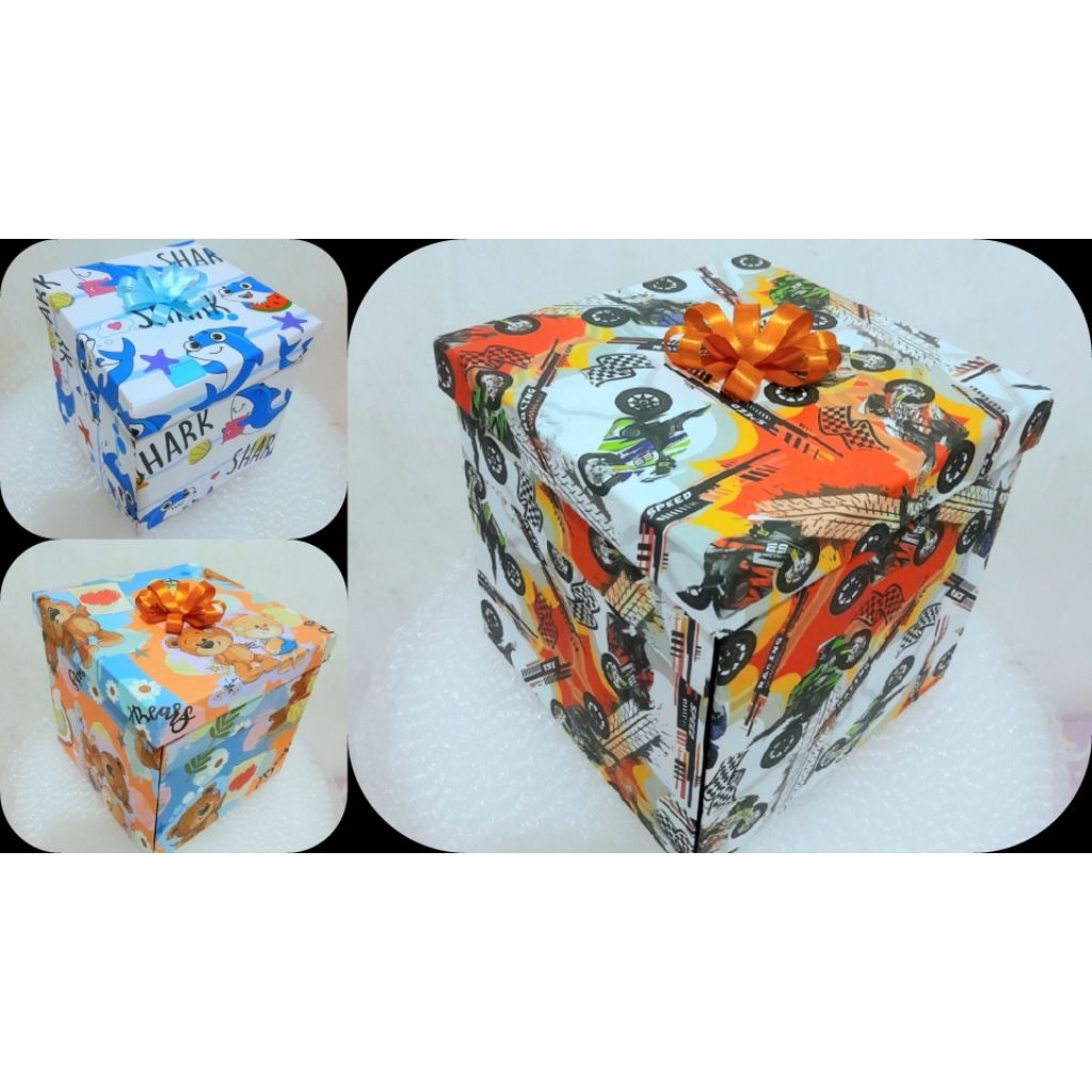 Jual BOX Surprise Tarik Uang //Box Ulang Tahun Motif karakter (HANYA ...