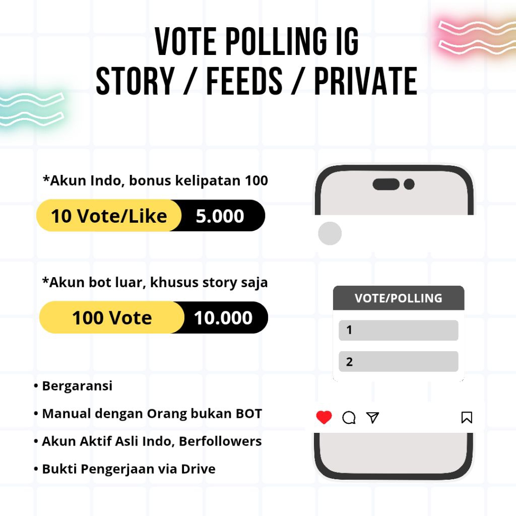 Jual Like Vote Polling Story Feed IG | Shopee Indonesia