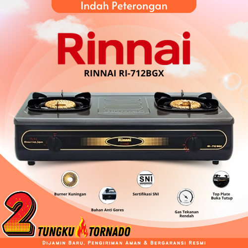 Jual KOMPOR GAS RINNAI RI-712 BGX/KOMPOR GAS RINNAI RI-712 TG/KOMPOR 2 ...