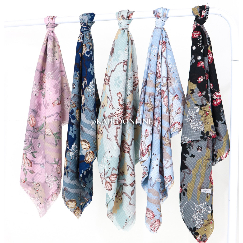 Jual Kairo Hijab - Lyra Scarf - Hijab Segiempat Printing catton star ...