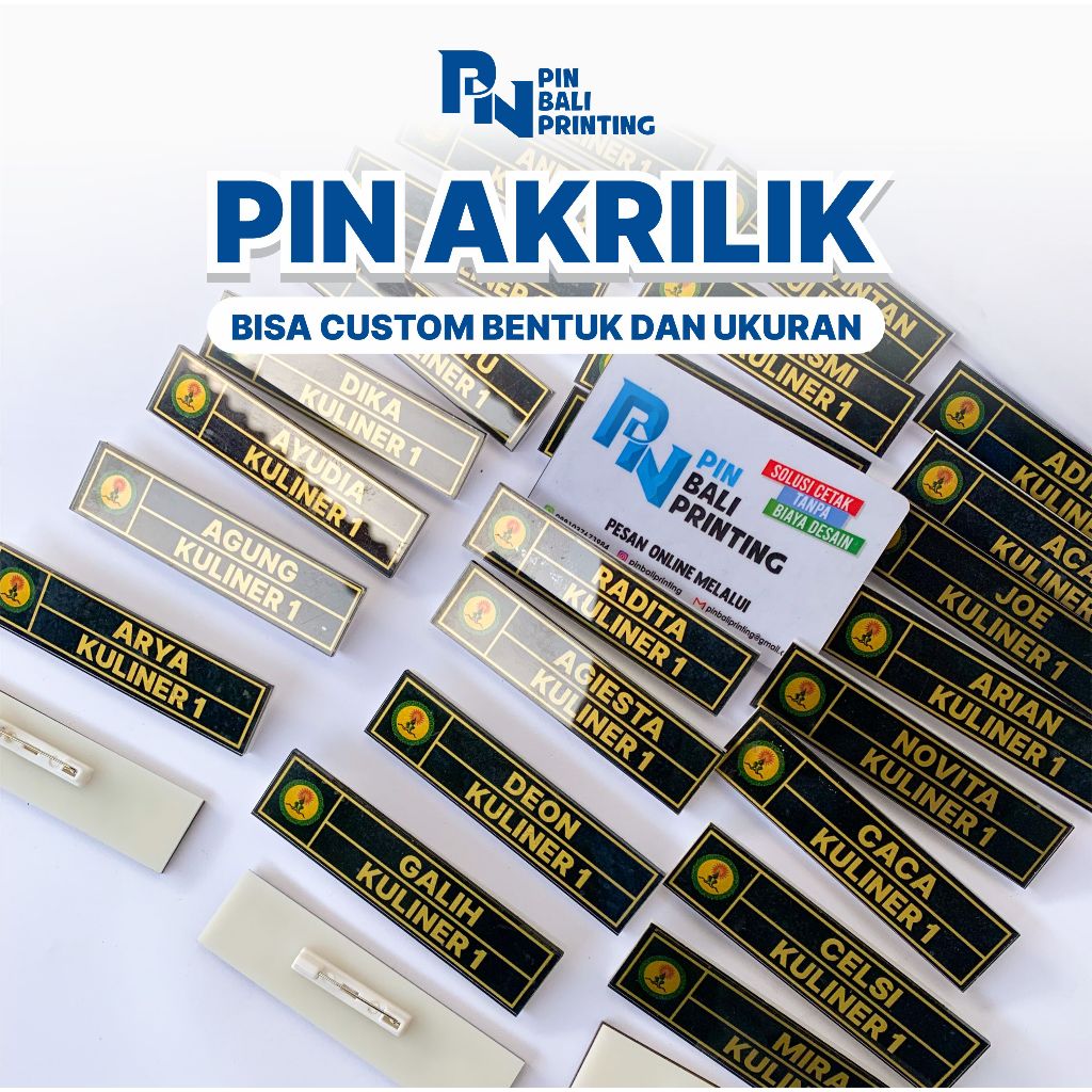 Jual NAMETAG AKRLIK, PIN AKRILIK CUSTOM PROSES CETAK CEPAT | Shopee ...