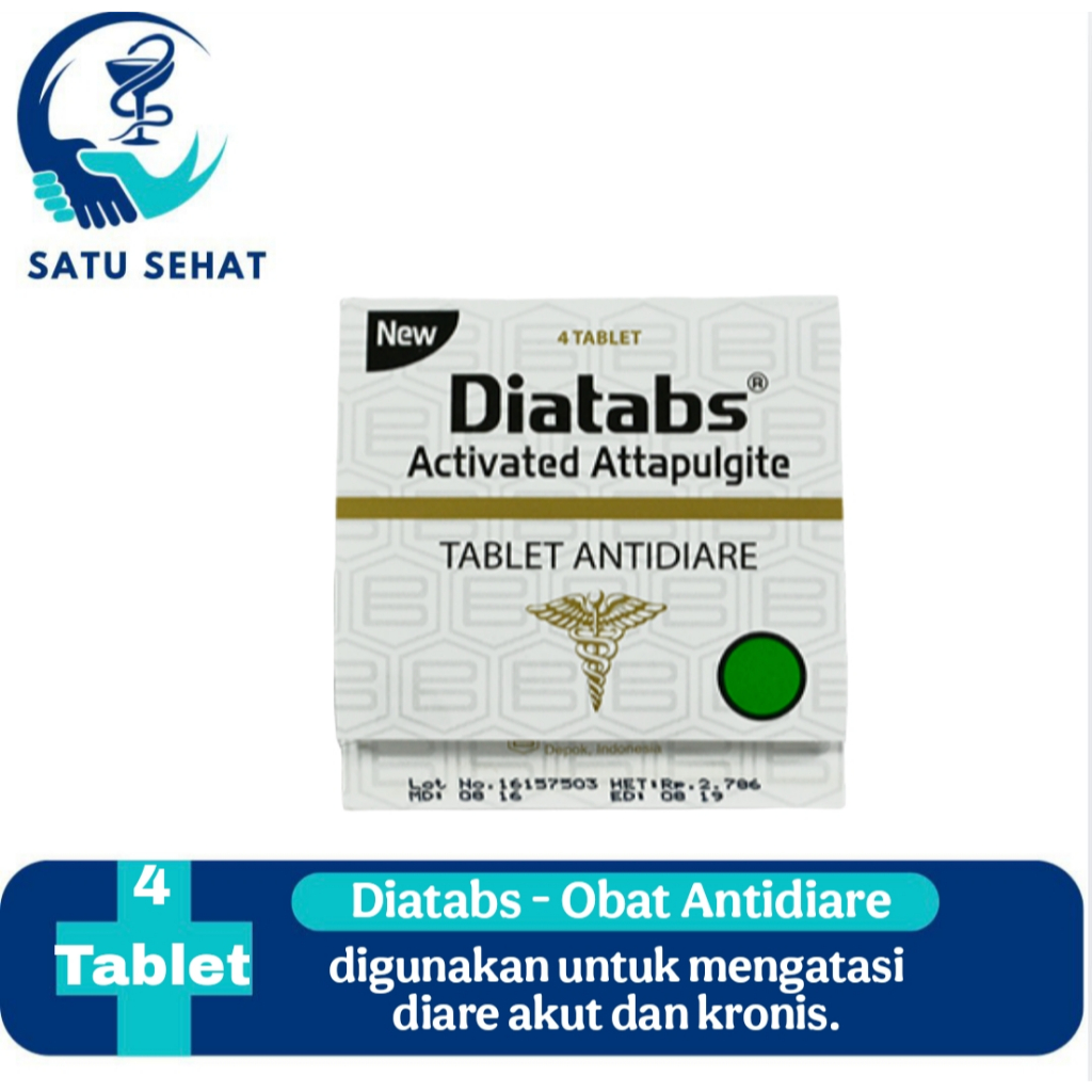 Jual Diatabs - Obat Antidiare, Penyerap Racun / Bakteri Diare | Shopee ...