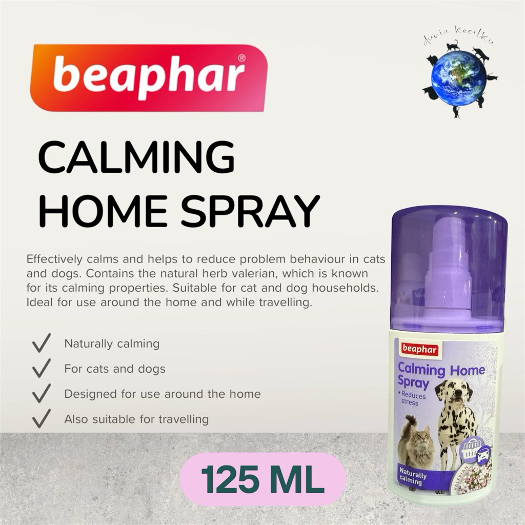 Jual Beaphar Calming Home Spray Natural Herb Valerian Calming / Relax ...