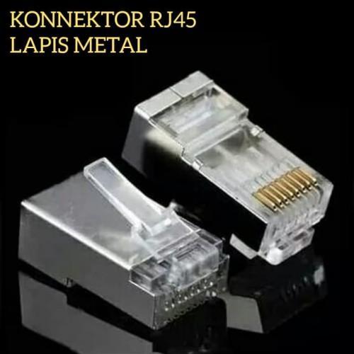 Jual Konektor RJ45 Besi Cat6 Connector Metal RJ 45 Cat 6 Eceran Satuan ...