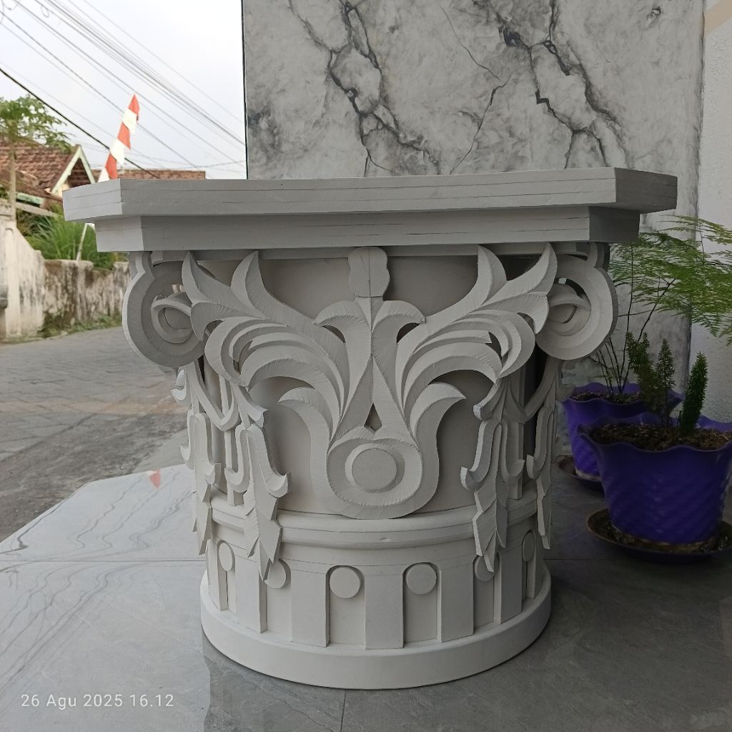 Jual kepala pilar dekorasi pelaminan bahan spon karet diameter 40cm ...