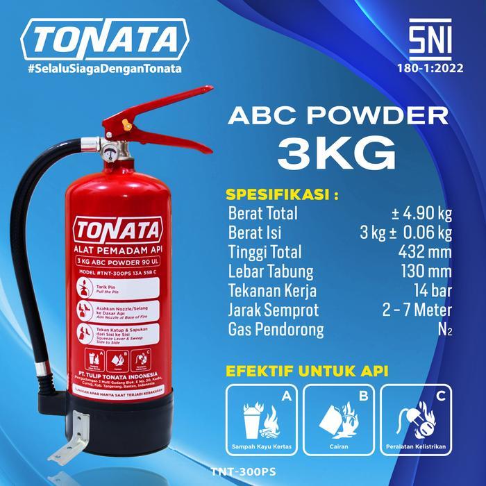 Jual APAR Tonata SNI 3 KG ABC Powder – Komplit Bracket + Selang | Shopee Indonesia