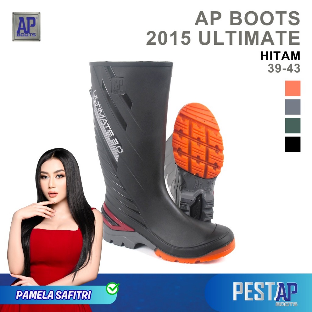 Jual AP Boots 2015 Ultimate Hitam - Sepatu PVC | Shopee Indonesia