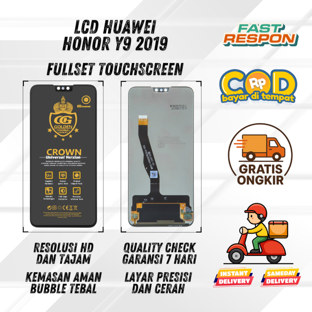 Jual LCD HONOR Y9 (2019) FULLSET TOUCHSCREEN COMPLETE | Shopee Indonesia